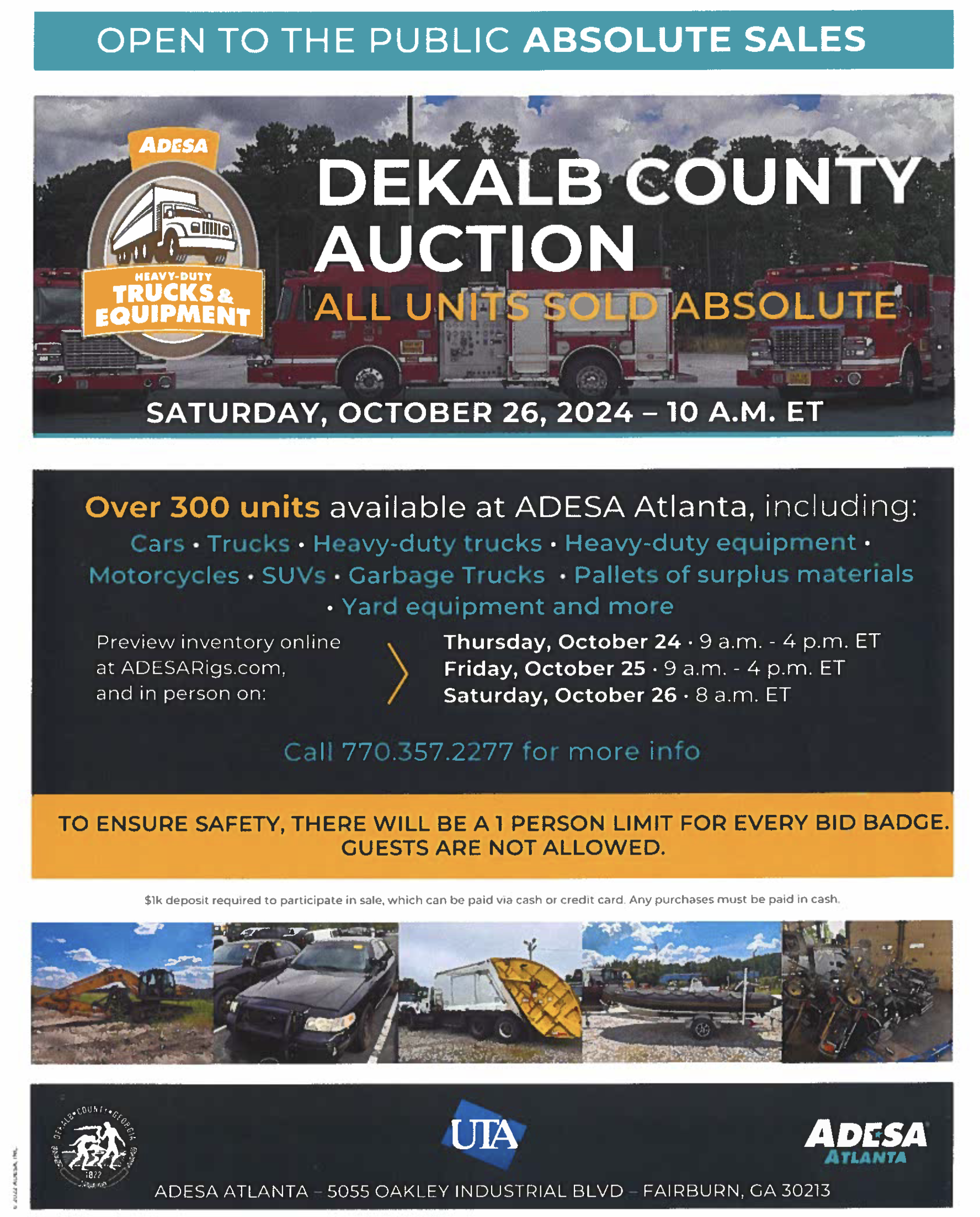 DeKalb County government sets auction for autos, surplus equipment and ...