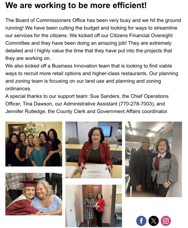 Rockdale County Chairwoman JaNice Van Ness announces passing of her ...